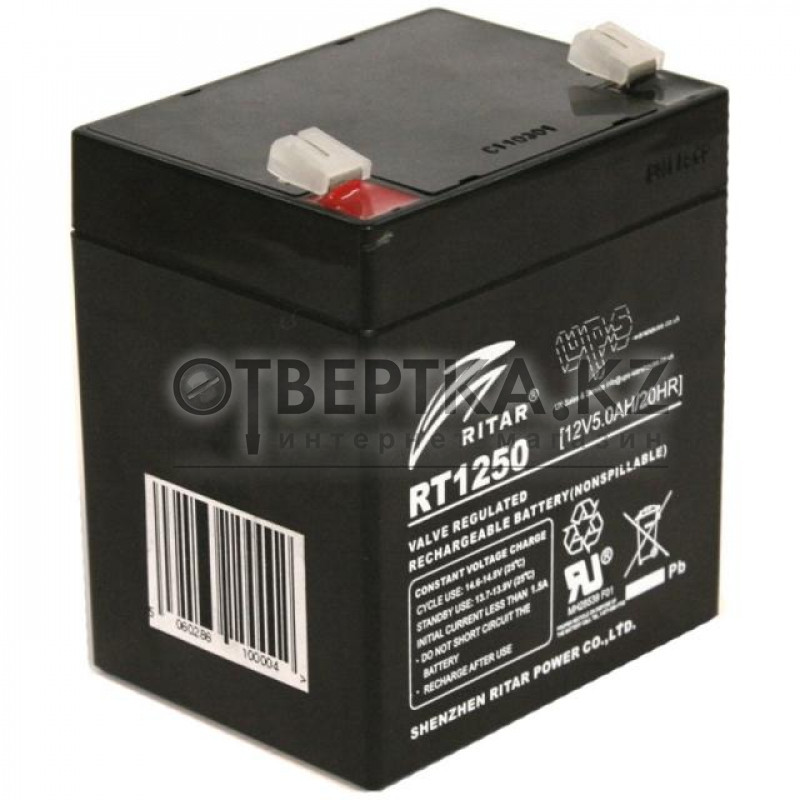 Аккумулятор Ritar 12V 5Ah (RT1250) купить в Алматы, цена оптом и в ...
